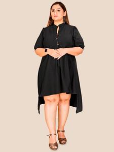 Buy online Mandarin Neck High-low Plus Tunic from western wear for ...